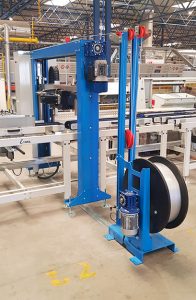 Flejadora de cajas automática para líneas de paletizado. Flejado de ...